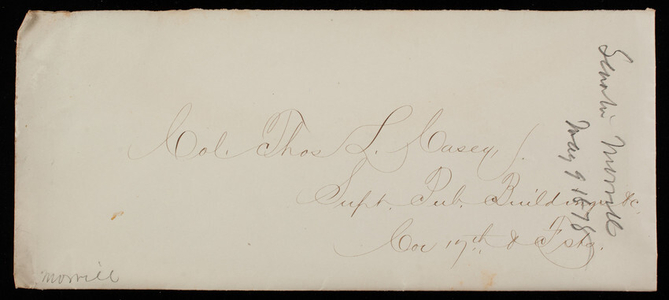 Senator Justin S. Morrill to Thomas Lincoln Casey, May 9, 1878 ...