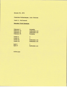 Memorandum from Mark H. McCormack to Charlotte Nollenberger - Digital ...