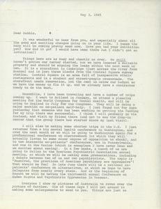 Letter from Judi Chamberlin to Debbie - Digital Commonwealth