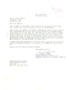 Letter from Michael Itkin to W. E. B. Du Bois - Digital Commonwealth