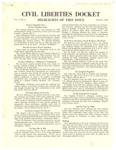 Civil liberties docket, volume V, number 2 - Digital Commonwealth