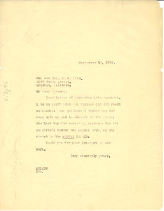 Letter from Crisis to Mr. & Mrs. E. M. Akin - Digital Commonwealth