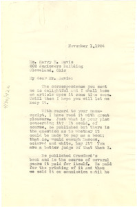 Letter from W. E. B. Du Bois to Harry E. Davis - Digital Commonwealth