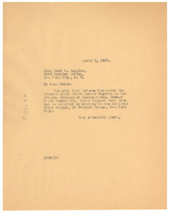 Letter from W. E. B. Du Bois to Ruth K. Ruggles - Digital Commonwealth