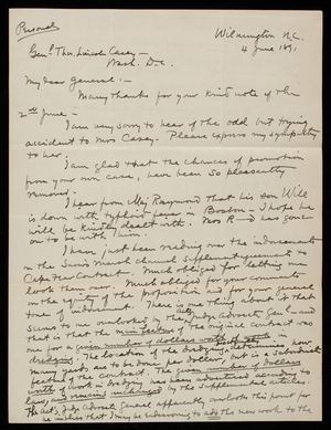 Bixby to Thomas Lincoln Casey, June 4, 1891 - Digital Commonwealth
