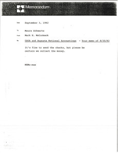 Memorandum from Mark H. McCormack to Maura Schwartz - Digital Commonwealth