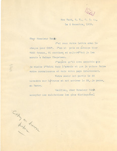 Letter from W. E. B. Du Bois to Auguste Roux - Digital Commonwealth