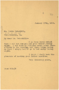 Letter from W. E. B. Du Bois to Irvin Windfield Underhill - Digital ...