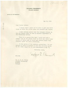 Memorandum from Rufus E. Clement to W. E. B. Du Bois - Digital Commonwealth