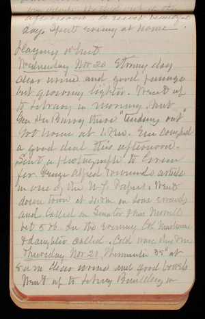 Thomas Lincoln Casey Notebook, August 1895-January 1896, 090, afternoon ...