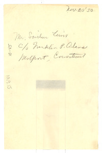 Sinclair Lewis' address - Digital Commonwealth