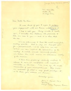 Letter from Lehigh Valley Progressive Forum to W. E. B. Du Bois ...