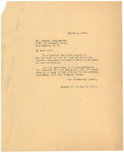 Letter from undisclosed correspondent to Dantés Bellegarde - Digital ...