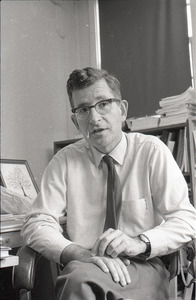 Noam Chomsky in his office at MIT - Digital Commonwealth