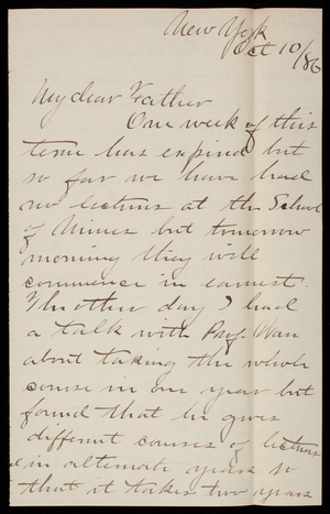 Edward Pearce Casey to Thomas Lincoln Casey, October 10, 1886 - Digital ...