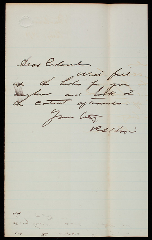 Lieutenant [Richard] Hoxie to Thomas Lincoln Casey, October 1878 ...