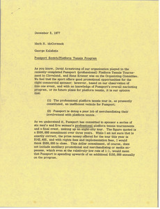 Memorandum from George Kalafatis to Mark H. McCormack - Digital ...