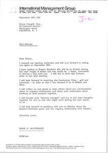 Letter from Mark H. McCormack to Bryan Cowgill - Digital Commonwealth