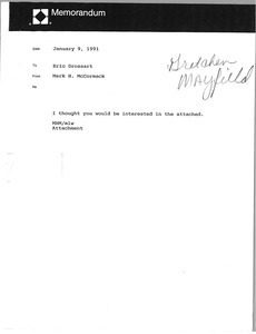 Memorandum from Mark H. McCormack to Eric Drossart - Digital Commonwealth