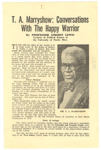 T. A. Marryshow: : Conversations with the happy warrior - Digital ...