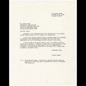 Letter from Shelley Netter to Edward Logue about property on Georgia ...