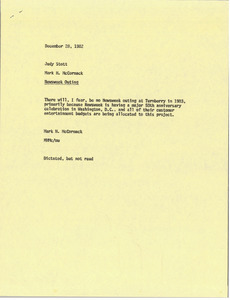 Memorandum from Mark H. McCormack to Judy Stott - Digital Commonwealth