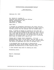 Letter from Mark H. McCormack to Vernon R. Loucks - Digital Commonwealth