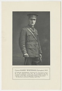 Portrait of Captain Harry Whiteman, 1913 - Digital Commonwealth