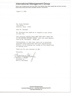 Letter from Maureen C. Mingle to Steve Kherkher - Digital Commonwealth