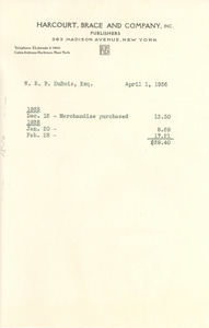 Summary of purchases from Harcourt Brace & Company - Digital Commonwealth