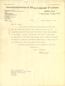 Letter from D. S. Brackett to Rayford W. Logan - Digital Commonwealth