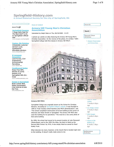 Armory Hill YMCA information on Springfield-History.com (June 8, 2010 ...