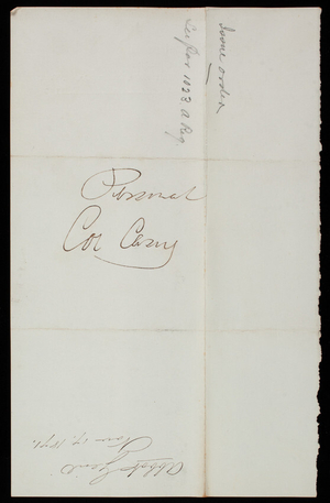 General [Henry] L. Abbot to Thomas Lincoln Casey, November 17, 1871 ...