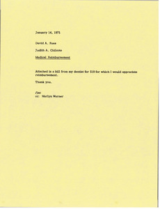 Memorandum from Judith A. Chilcote to David A. Rees - Digital Commonwealth