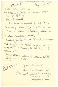 Letter from Shawnee Progressive Study Group to National Committee to ...