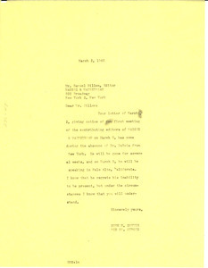 Letter from Hugh H. Smythe to Masses and Mainstream - Digital Commonwealth