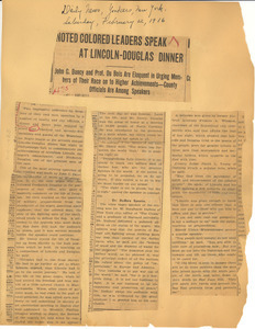 Newspaper clipping from the Daily News - Digital Commonwealth