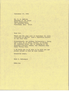 Letter from Mark H. McCormack to E. M. de Windt - Digital Commonwealth