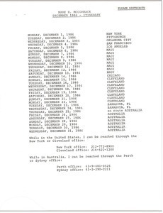 Mark H. McCormack travel itinerary - Digital Commonwealth