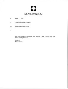 Memorandum from Gretchen Mayfield to Juan Abraham-Larena - Digital ...