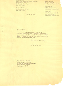 Letter from W. E. B. Du Bois to Burhan A. Careem - Digital Commonwealth