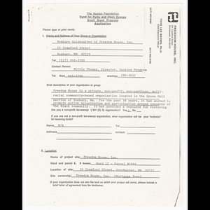 The Boston Foundation Fund for Parks and Open Spaces, Small Grant ...