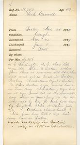 Tewksbury Almshouse Intake Record: Crowell, Seth - Digital Commonwealth