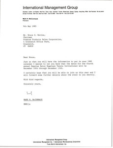 Letter from Mark H. McCormack to Bruce S. Nevins - Digital Commonwealth