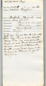 Tewksbury Almshouse Intake Record: Laffin, Daniel - Digital Commonwealth