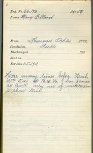 Tewksbury Almshouse Intake Record: Ellard, Mary - Digital Commonwealth