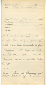 Tewksbury Almshouse Intake Record: Boyden, Daniel - Digital Commonwealth