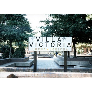 Villa Victoria sign. - Digital Commonwealth
