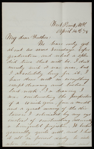 Thomas Lincoln Casey, Jr. to Thomas Lincoln Casey, April 14, 1878 ...