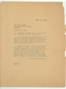 Letter from W. E. B. Du Bois to Norman Leys - Digital Commonwealth